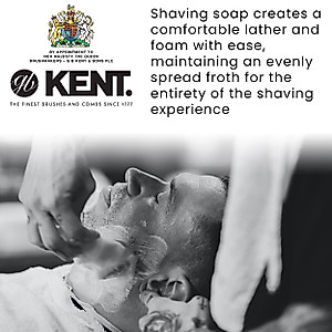 Kent SB2 Shaving Soap Puck Shaving Soap Refill for Men for Shaving Soap Bowl Use with Shaving Brush for Men, Luxury Shave Barber Soap Made with Extracts of Lavender, Pine, and Clove, Made in England