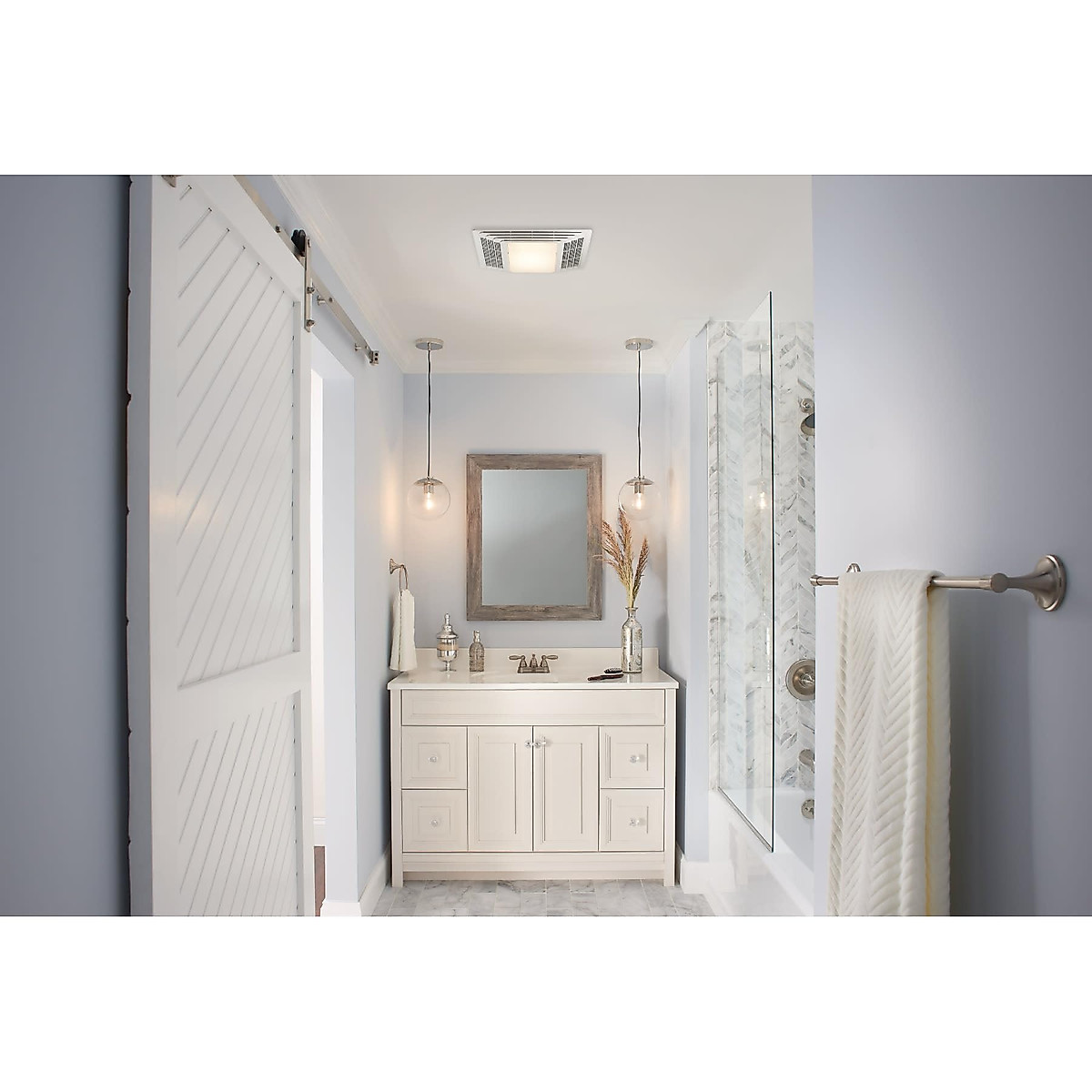 Broan-NuTone 696 Ceiling Exhaust Light for Bathroom and Home, 100-Watts, 100 Ventilation Fan, 4" round, White