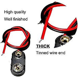 LampVPath (Pack of 2 8 AA Battery Holder, Two Layers Battery Case, 12v AA Battery Holder, 8 AA Battery Holder with Leads with (Pack of 2) I Fonts Clip Connector