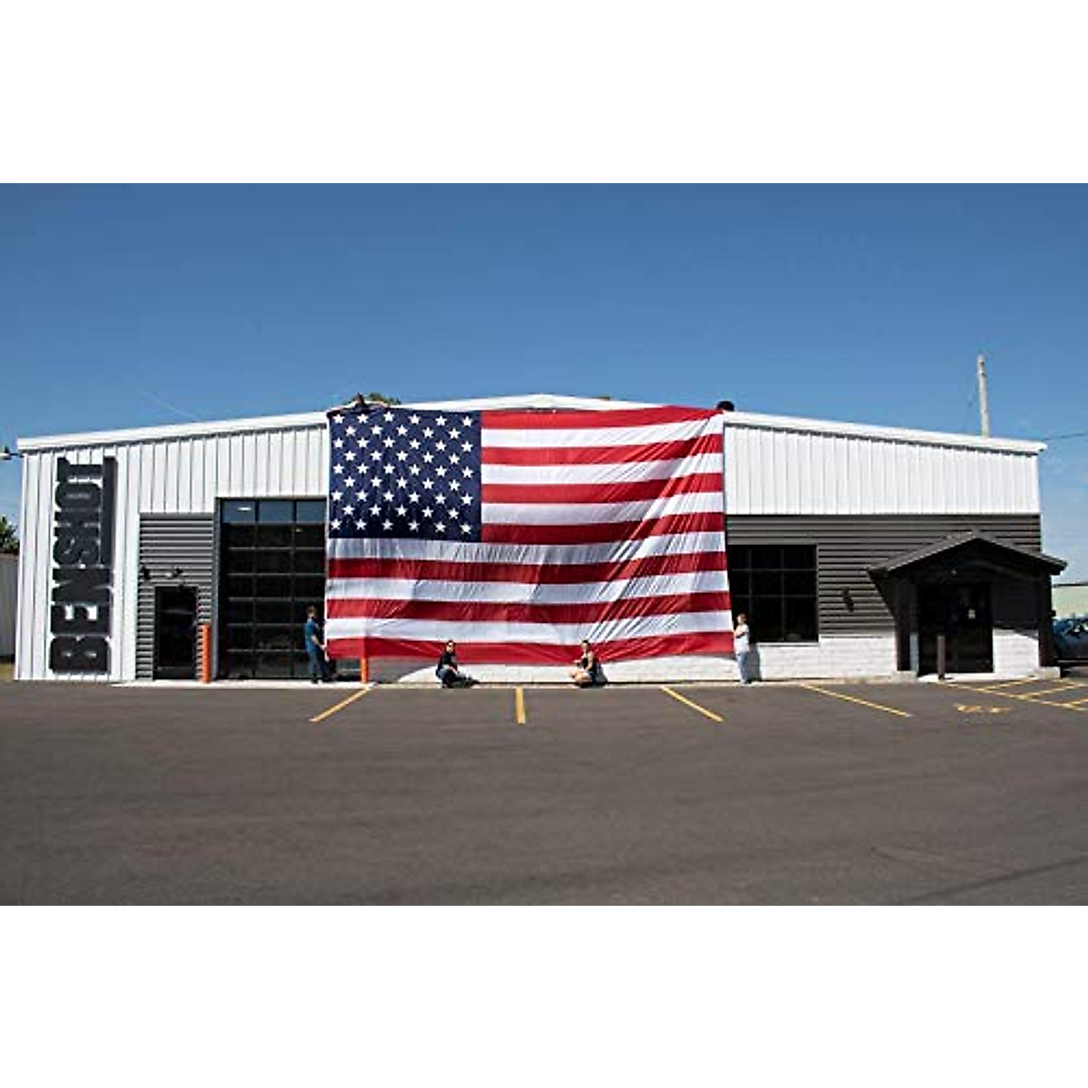 BenShot US Flag Pint Glass with Real 0.50BMG Bullet - 16oz | Made in the USA