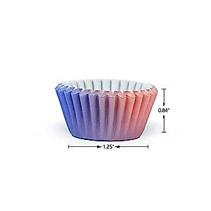 Mini Cupcake Liners Cupcake Cups 300-Count Food Grade Green Orange Gradient Design Cupcake Papers Baking Cups Cupcake Wrappers(Small Size) qiqee