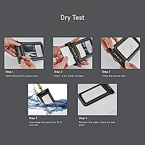 Pelican Marine - IP68 Waterproof Phone Pouch / Case (Regular Size) - Floating Waterproof Phone Case For iPhone 14 Pro Max/ 13 Pro Max/ 12 Pro Max/ 11/ S23 Ultra - Detachable Lanyard - Black/Yellow