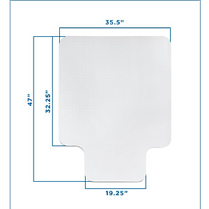 Mount-It! Clear Chair Mat for Carpet
