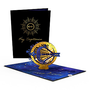 Lovepop Zodiac Sagittarius Birthday Pop-Up Card, 5 x 7” – Zodiac Birthday Card for Her– 3D Pop-Up Greeting Card – Horoscope Sign Sagittarius