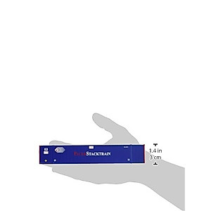 Walthers SceneMaster HO Scale Model of Pacer Stacktrain (Blue, White, red) 53' Singamas Corrugated Side Container,949-8507