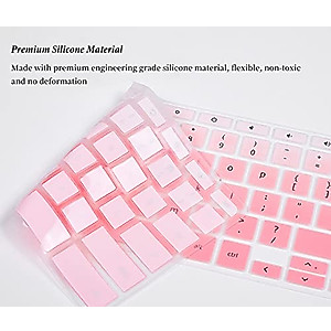 2Pack Keyboard Cover Skin for Acer Chromebook Spin 311 CP311 C738T C733 CP511 512, Chromebook 713 CP713 R13, Chromebook 314 514 714 CB314 CB514 CB714, Acer Chromebook 15.6" Protector-GPurplePink+Clear