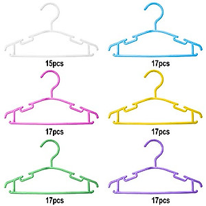 GoodtoU Baby Hangers Kids Hangers 100 Pack Childrens Hangers Child Hangers Plastic Toddler Infant Nursery Hangers Small Baby Clothes Hangers for Closet