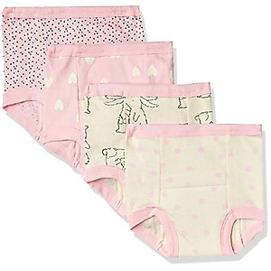 Gerber Baby Girls' 4-Pack Training Pant, Bunny, 3T