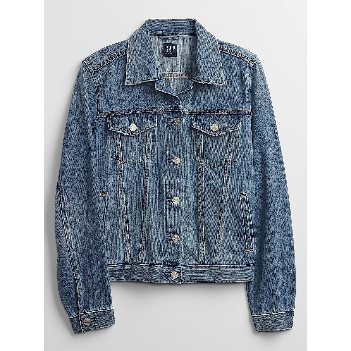 GAP womens Icon Denim Jacket, Medium Wash, X-Large US