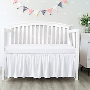 Crib Sheets & Crib Bed Skirt White Ruffled