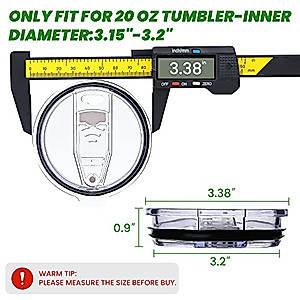 VEGOND Tumbler Replacement Lids for 20 oz Tumblers, Spill Proof Splash Resistant Lids 1pc