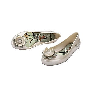 mini melissa Sweet Love + Disney Princess Ballet Flats for Kids, Princes and The Frog, 13