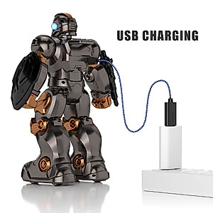 PP PICADOR Programmable Smart RC Robot Toy for Kids 5-10, Gesture Sensing, 2.4Ghz Remote, Chargeable Robotics Kit - Birthday Gift (Matte Metallic)