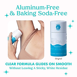 Kopari Aluminum Free Coconut Deodorant, Non Toxic & Clean Plant-Based, No Aluminum, Parabens or Baking Soda, Long Lasting Protection, Original 2 oz
