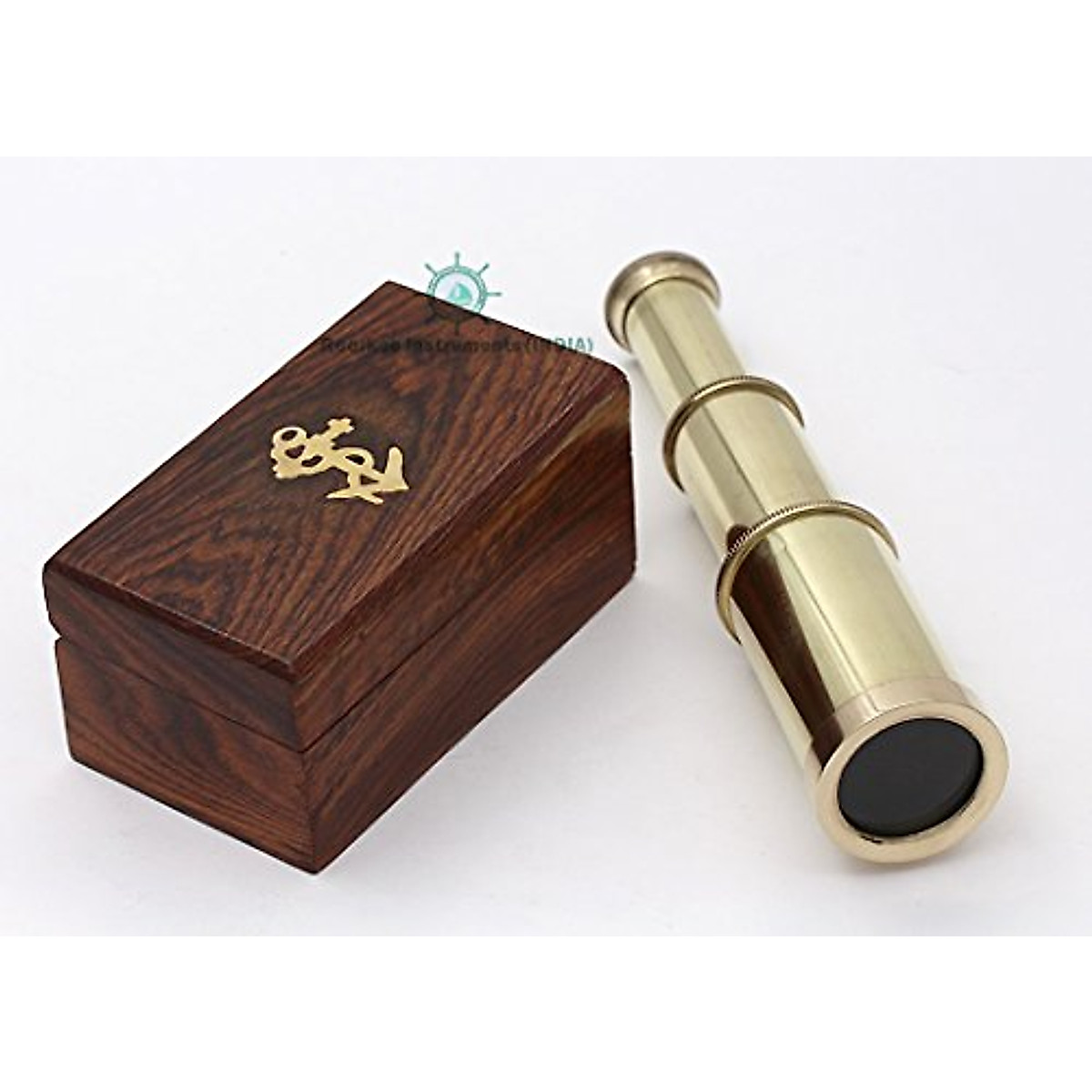Roorkee Instruments India Brass Telescope with Box/Unique Gift