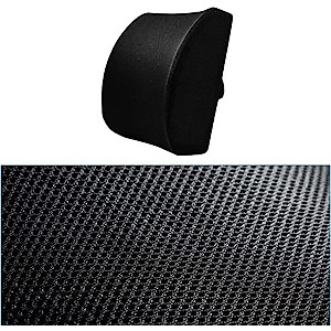 OZELS Lumbar Support Pillow, Memory Foam Back Cushion Pillow for Office Chair,Computer/Car Seat and Wheelchair with Breathable Mesh,Ergonomic Orthopedic Backrest for Back Pain Relief