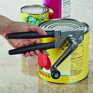 Crank Handle Commercial Can Opener - Heavy Duty Can Opener - Ergonomic Cushioned Handle - Manual Hand Can Opener