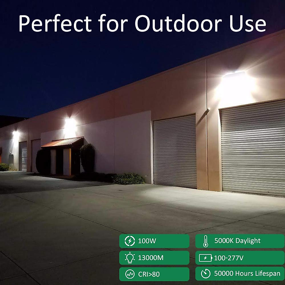 SZGMJIA 100W LED Wall Pack with Dusk to Dawn Photocell, 5000K Daylight, 13000LM, AC100-277V with ETL Listed. Commercial and Industrial Outdoor LED Security Lighting for Parking Lots