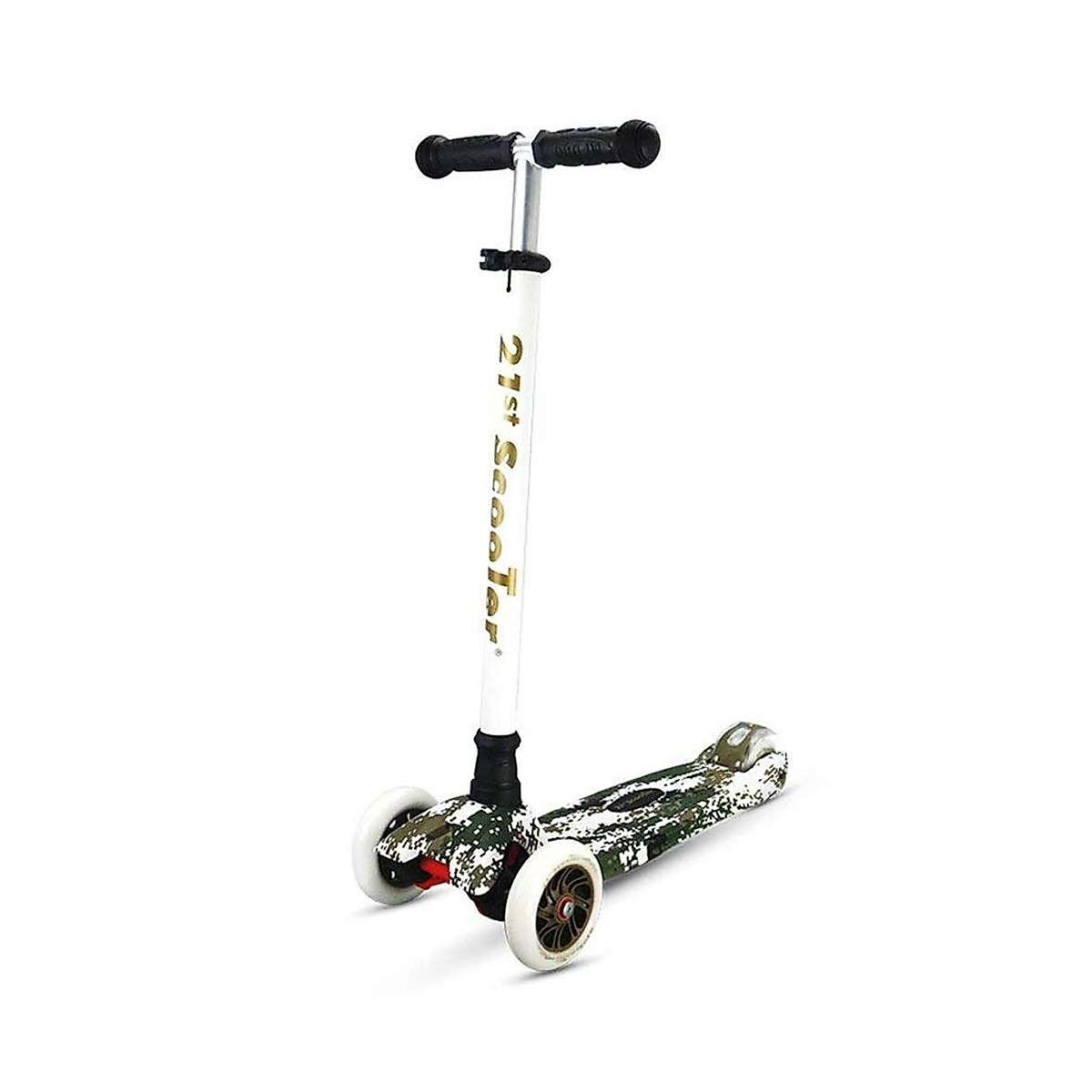 Ygqtbc Scooter for Kids, Kick Scooter for Toddlers Girls Boys with LED Light Up Wheels, Adjustable Height Scooter for Children from 2 to 15 Years Old ( Color : B )