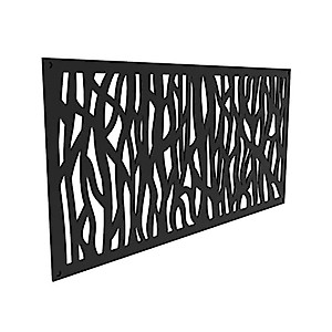 Barrette Outdoor Living 73030564 Sprig Decorative Screen Panel, Black
