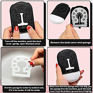 3 Pcs Nano Mister for Lash Extensions Mini USB Lash Fan Dryer for Eyelash Extensions Handheld Lash Mirror Portable Facial Steamer 20 ml Water Tank for Lash Extension Supplies(Black,Simple Style)