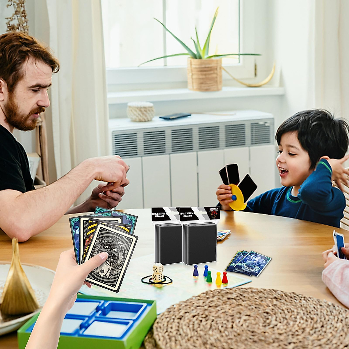 500 Pcs Black Card Sleeves Toploaders for Trading Card, Matte Card Sleeves Deck Card Protectors Compatible with Baseball Cards, Sports Cards, Game Card