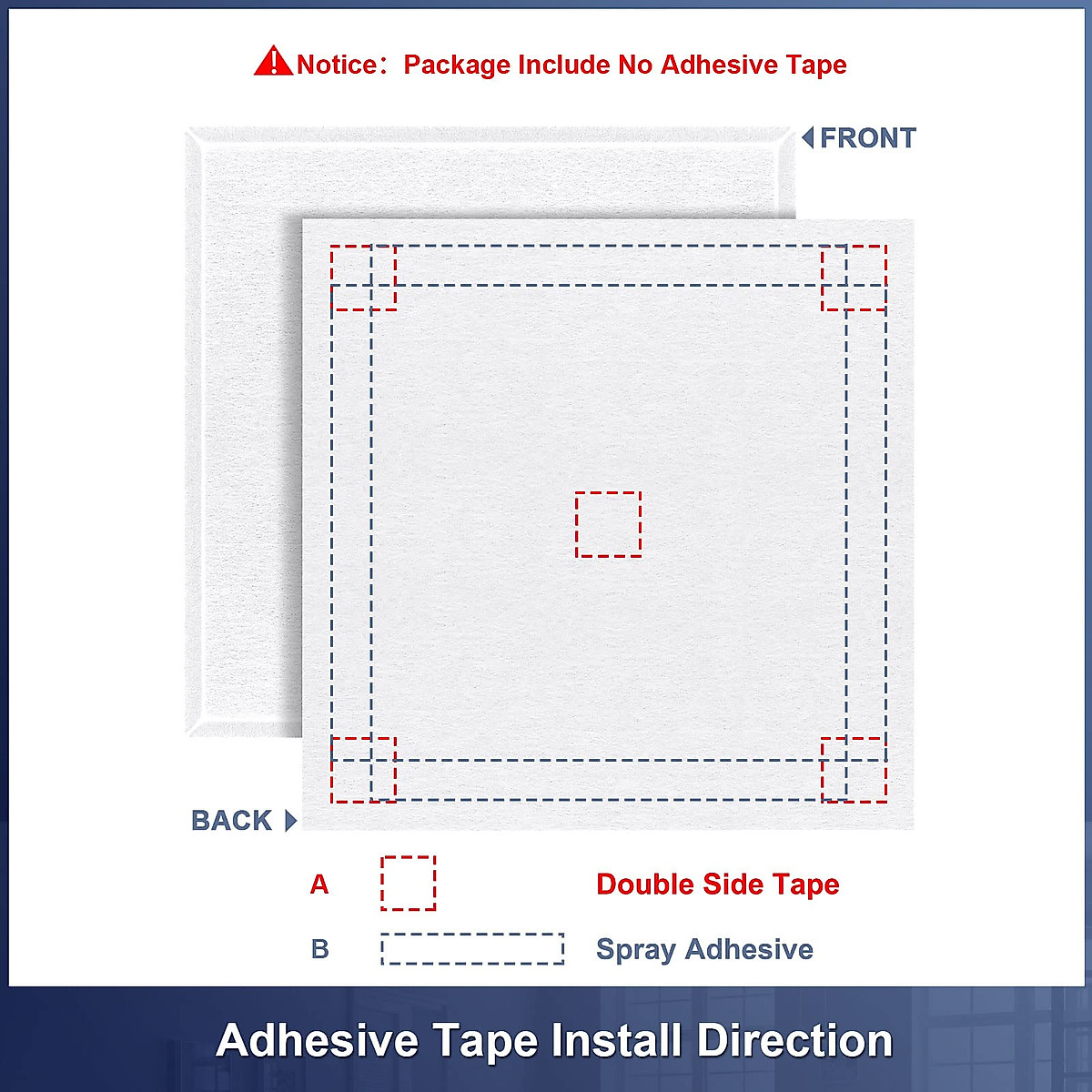 Upgraded 12 Pack Acoustic Panels Sound Proof Foam Panels Sound Proof Padding, 12"X12"X 0.4" High Density Bevled Edge Sound Panel, Idea for Acoustic Treatment & Wall Decoration (White)