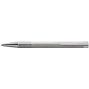 Lamy logo brushed - Ballpoint Pen in an elegant & robust stainless steel case - line width M - including large capacity refill M 16 in black