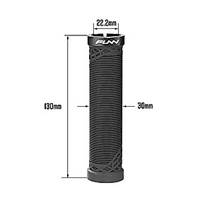 Funn Hilt Mountain Bike Handlebar Grips with Single Lock On Clamp, Lightweight and Ergonomic Bicycle Handlebar Grips with 22 mm Inner Diameter, Unique Patterned Bicycle Grips for MTB/BMX (Purple)