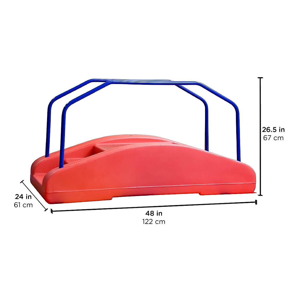 Children's Factory-3004 Red Rocker/Toddler Bridge with Rails, Rocking Teeter Totter for Kids/Toddlers, Indoor/Outdoor Play Equipment for Classroom/Playroom