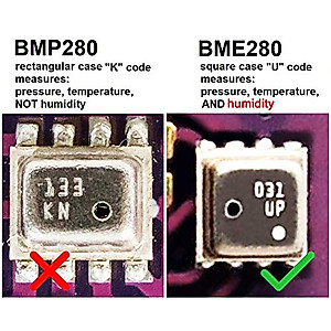 KeeYees 3pcs BME280 Digital 5V Temperature Humidity Sensor Atmospheric Barometric Pressure Board IIC I2C Breakout for Arduino