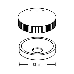 10 Pack Rok Hardware Metal Countersunk Snap On Screw Cover Cap 15/32" (12 mm) for Size #6 and #8