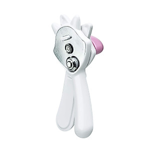 Joie Meow Cat-Themed Safety Lid Can Opener, Leaves No Sharp Edges, White (12498), One Size