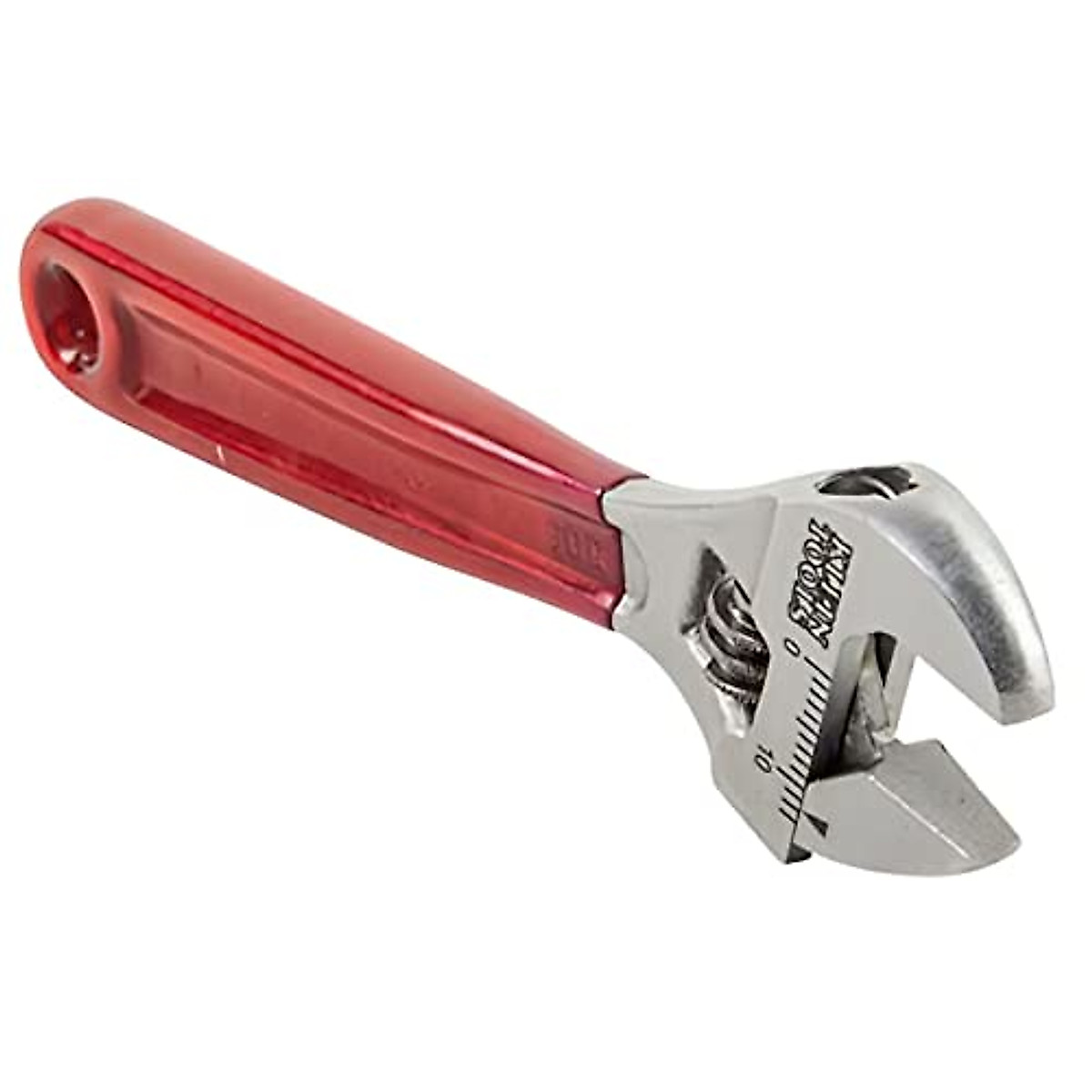 Klein Tools D506-4 Adjustable Drive Wrench, Forged with High Polish Chrome Finish and a plastic dipped handle, 4-Inch