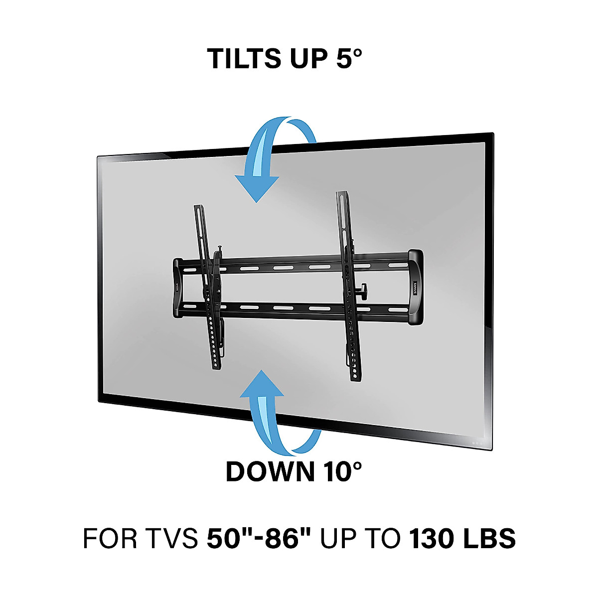 Made for Amazon Universal Tilting TV Wall Mount for 50-86" TVs and Compatible with Amazon Fire TVs