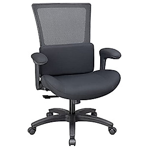 BOLISS Big and Tall 400lbs Office Chair Ergonomic Office Computer Desk Chairs with Lumbar Supprot and Soft Cushion Flip Arms-Black
