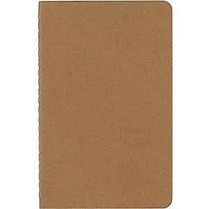 Moleskine Cahier Journal, Soft Cover, Pocket (3.5" x 5.5") Ruled/Lined, Kraft Brown, 64 Pages (Set of 3)