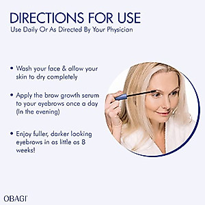 Obagi Nu-Cil Eyebrow Boosting Serum - Ultimate Eyebrow Growth Serum with Hyaluronic Acid - Dermatologist Approved Brow Serum for Thin, Patchy & Over-Tweezed Eyebrows - Fast Absorbing - 6ml