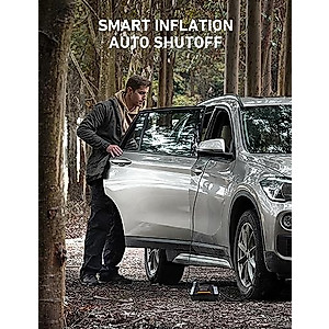 AstroAI Tire Inflator Portable Air Compressor Air Pump for Car Tires - Car Accessories, 12V DC Auto Pump with Digital Pressure Gauge, 100PSI with Emergency LED Light for Bicycle, Balloons