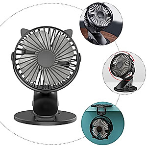 Homoyoyo Handheld Fans 4pcs Indoor Battery for Handheld Premium Powered Desktop Table Dorm Clip Desk Cat Volume Delicate Pretty Usb/Adjustable Bedroom Girls Camping Air Silence Mini Travel Ear