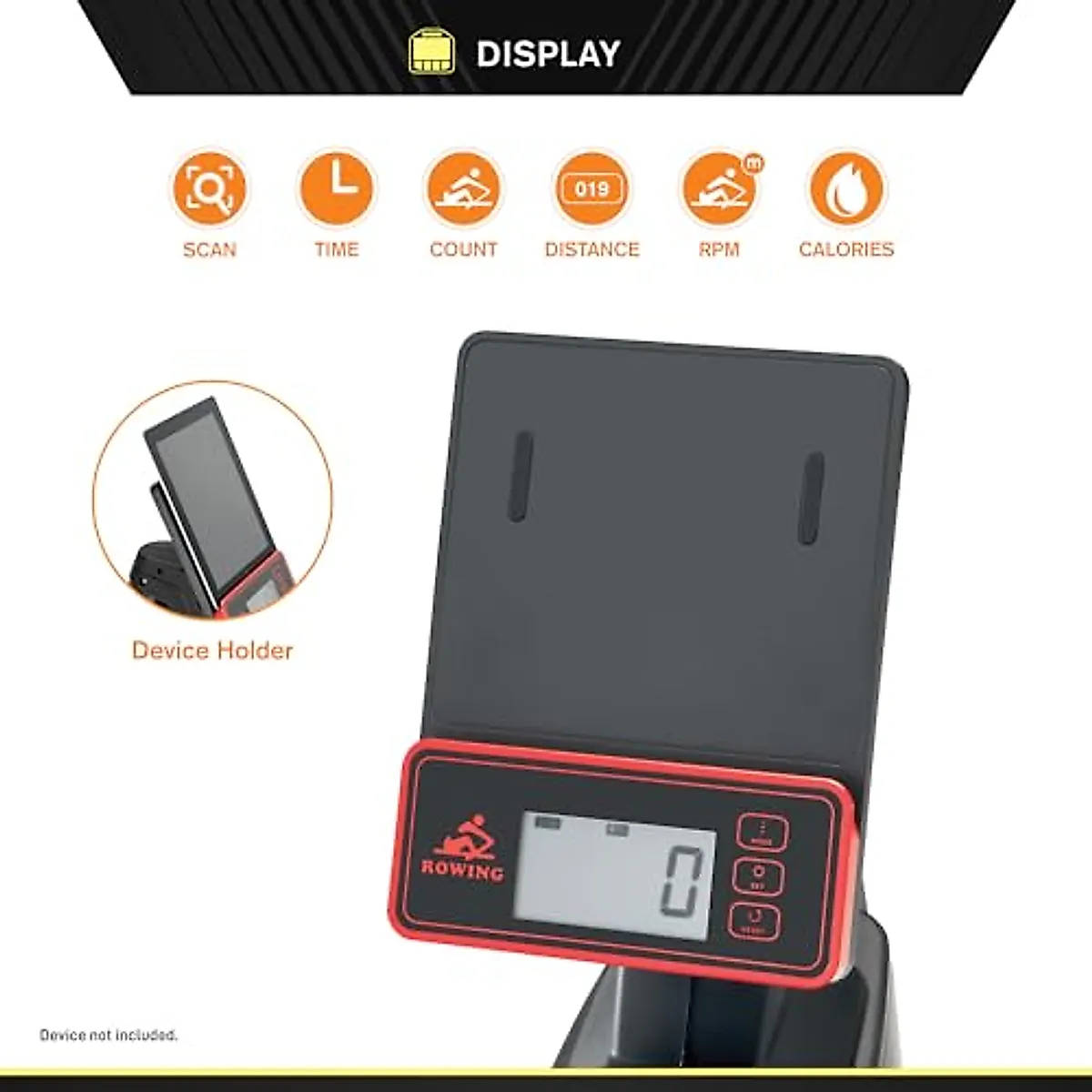 CIRCUIT FITNESS Circuit Fitness Folding Magnetic Rowing Machine - Cardio Body Building Rower AMZ-979RW