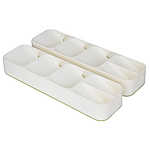 Mind Reader Utensil Storage, Set of 2, White