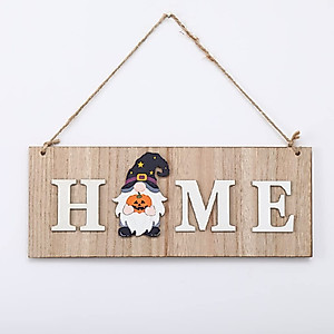Gnome Sign Interchangeable Welcome Sign Home Door Sign Wooden Door Hanger Ornaments Home Sign Rustic Farmhouse with Interchangeable Holiday Pieces for Housewarming Garden Decor