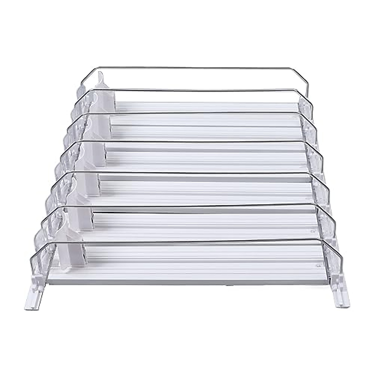 Refrigerator Soda Can Organizer, Drink Automatic Pusher Glide ABS Width White for Supermarkets (38cm)