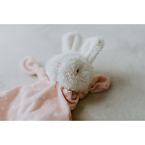 Bunnies By The Bay "Blossom" Knotty Friend Baby Stuffed Animal Blanket - Plush Baby Lovey - Best Friend Blanket - 10” Multicolour