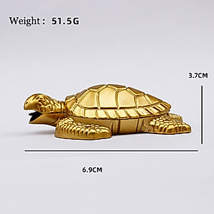 Torch Lighter, Creative Desktop Golden Turtle Butane Lighter, Cool Portable Gas Lighter, Adjustable Soft Flame Lighter, Refillable Butane Lighter for Outdoor Indoor Men Boyfriends Gift(Turtle)
