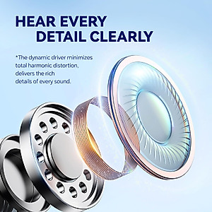 TONEMAC H2 Bluetooth Headphones,Over Ear Bluetooth Headphones,50H Playtime,Lightweight Wireless Bluetooth Earphones,Wireless Headphones with Mic,Deep Bass for Home Office Cellphone PC Ect. (White)