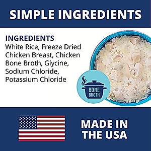 Under the Weather Bland Diet for Dogs | Easy to Digest for Sick Dogs |Always Be Ready| Contains Electrolytes - All Natural Freeze Dried 100% Human Grade Meats| 2 Pack- Chicken, Rice & Bone Broth - 6oz