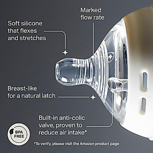 Tommee Tippee Closer to Nature Medium Flow Baby Bottle Nipples, 3+ months – 2pk