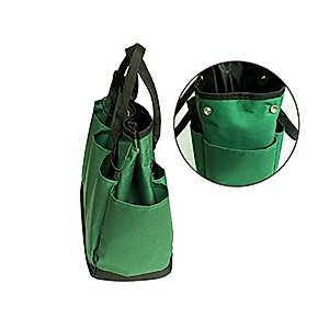 Gardening Tote Bag Garden Tool Bag Garden Tote Home Organizer Gardening Tool Kit Holder Oxford Bag Gardening Tools Organizer Tote Lawn Yard Bag with 8 Pockets